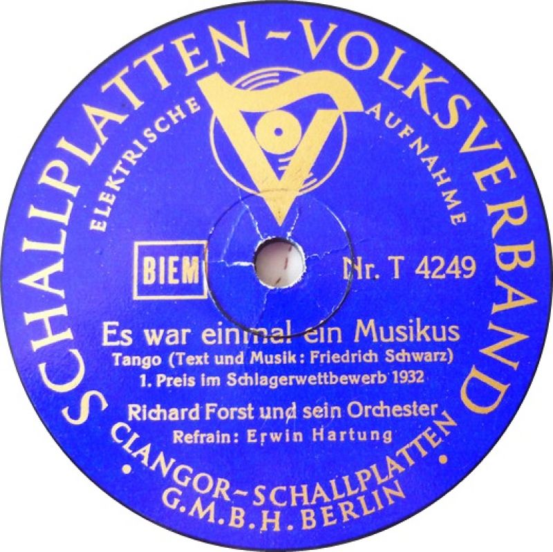 Erwin Hartung / Richard Forst und sein Orchester - Es war einmal ein ...