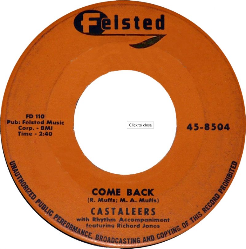 The Castaleers - Come Back - hitparade.ch