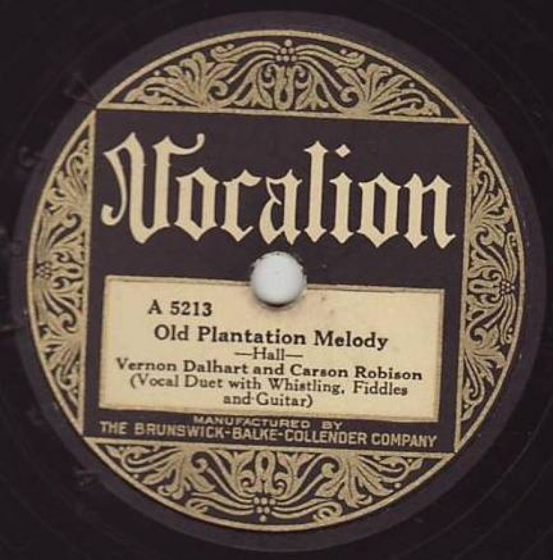 Vernon Dalhart & Carson Robison - Old Plantation Melody - hitparade.ch